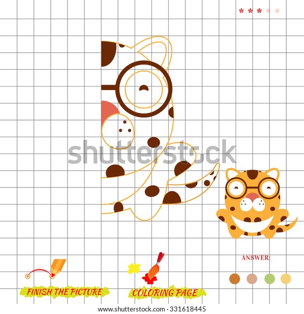 Game Finish Picture Coloring Page Visual Stock Vector (Royalty Free ...