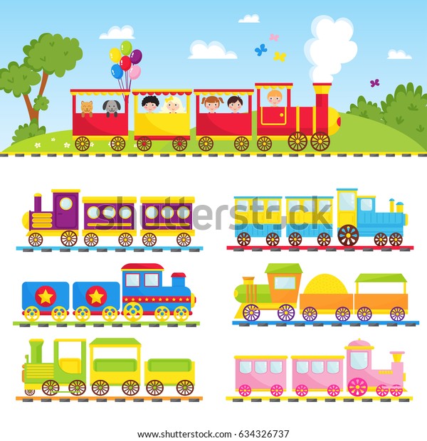 Game Gift Kids Train Vector Travel Stock Vector (Royalty Free) 634326737