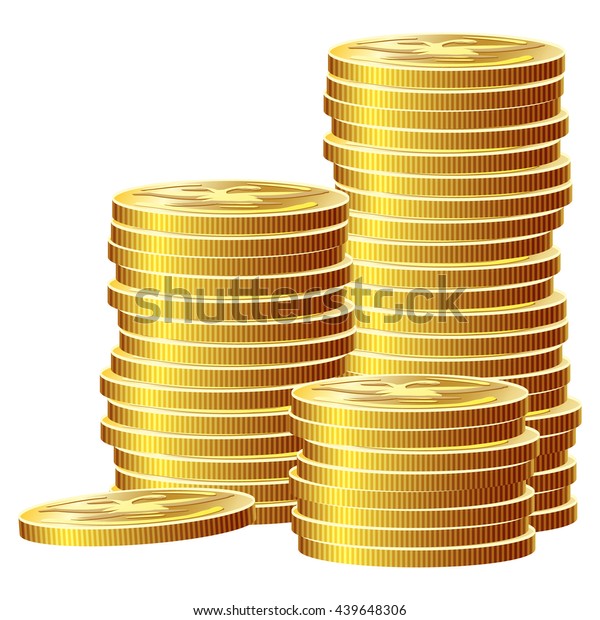Game Icon Gold Coins Gui Asset Stock Vector (Royalty Free) 439648306 ...