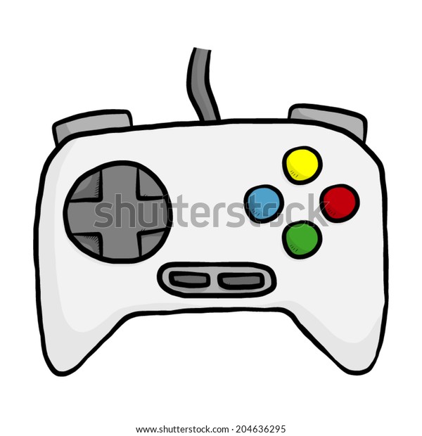 Game Joystick Cartoon Vector Illustration Hand Stock Vector (Royalty ...