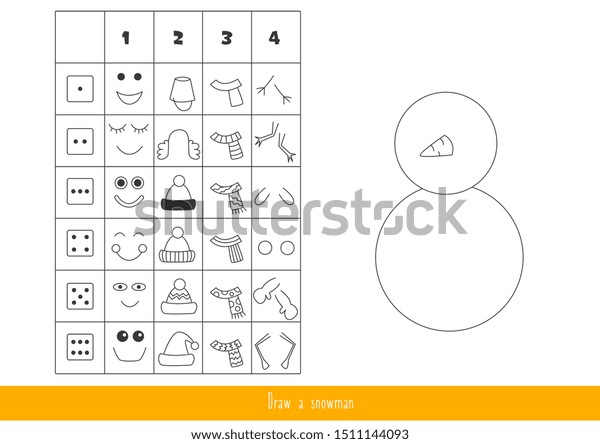 Game Kids Dice Roll Dice Draw Stock Vector (Royalty Free) 1511144093