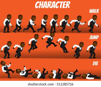 Game Kits Adventure Character Sprite Man Stock Vector (Royalty Free ...