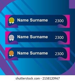 Game Leaderboard Abstract Background Stock Vector (Royalty Free ...