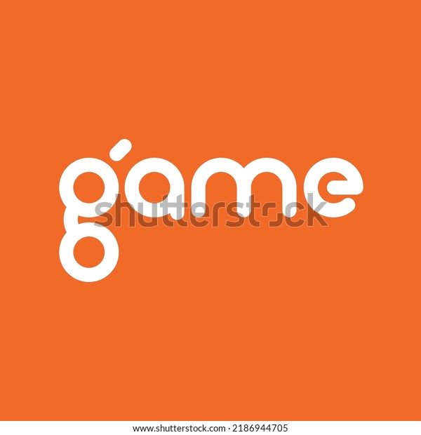 Game Lettering Vector Illustration Logotype Logo Stock Vector (Royalty ...