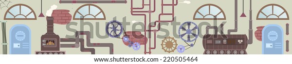 Game Locations Factory Vector Seamless Background Stock Vector (Royalty ...