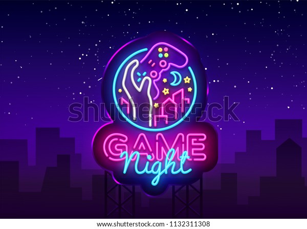 Game Night Neon Sign Vector Logo Stock Vector (Royalty Free) 1132311308 ...