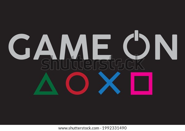 Game On Tshirt Design Modern Style Stock Vector (Royalty Free ...