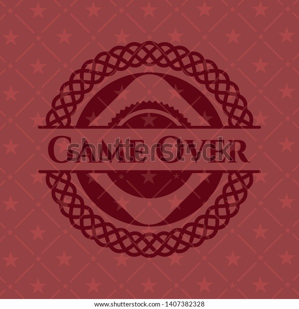 Game Over Badge Red Background Vector Stock Vector (Royalty Free ...