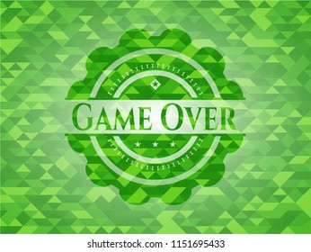 Game Over Green Emblem Triangle Mosaic Stock Vector (Royalty Free ...