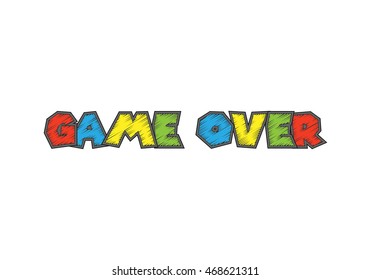 Game Over Icon Stock Vector (Royalty Free) 468621311