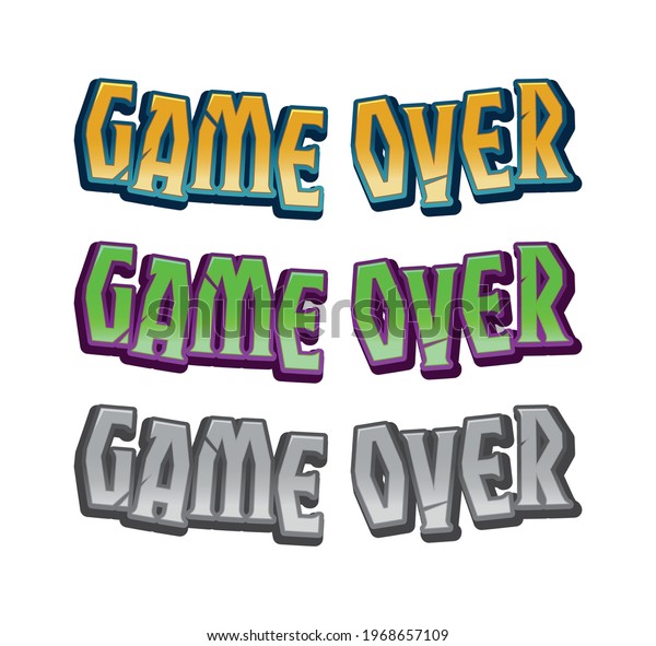 Game Over Icon Ui Game Game Stock Vector (Royalty Free) 1968657109
