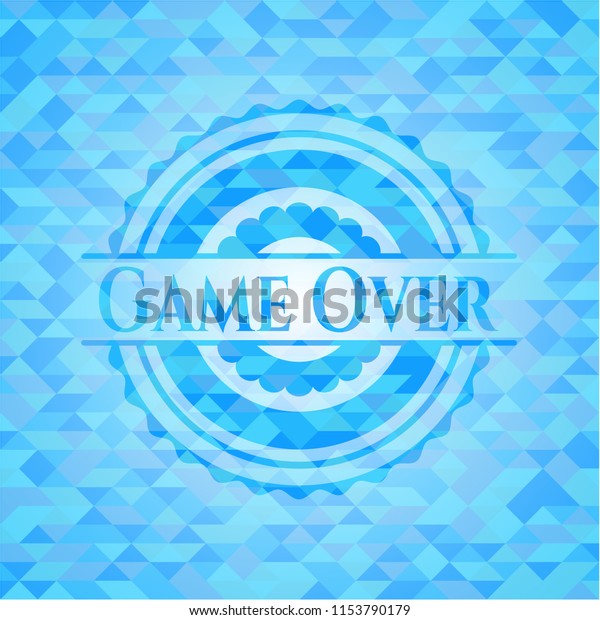 Game Over Light Blue Emblem Triangle Stock Vector (Royalty Free ...