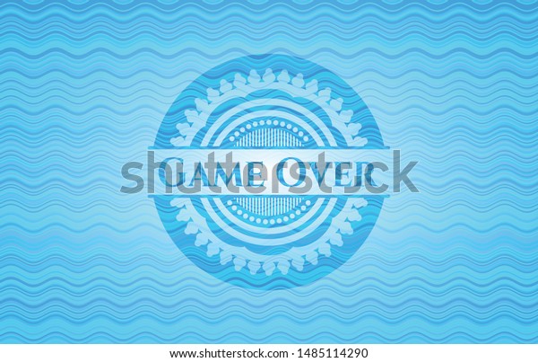 Game Over Light Blue Water Emblem Stock Vector (Royalty Free ...