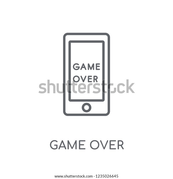 Game Over Linear Icon Modern Outline Stock Vector (Royalty Free) 1235026645