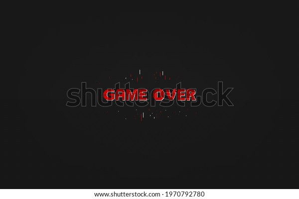 Game Over Pixel Art Design Isolated Stock Vector (Royalty Free ...