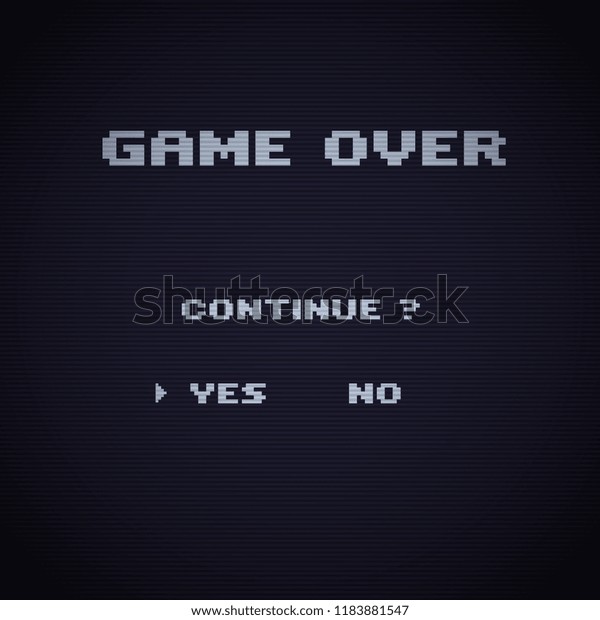 Game Over Pixel Art Isolated Vector 스톡 벡터(로열티 프리) 1183881547 | Shutterstock