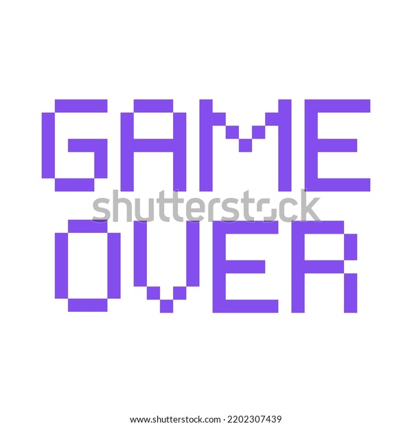 Game Over Pixel Words On Isolated Stock Vector (Royalty Free ...