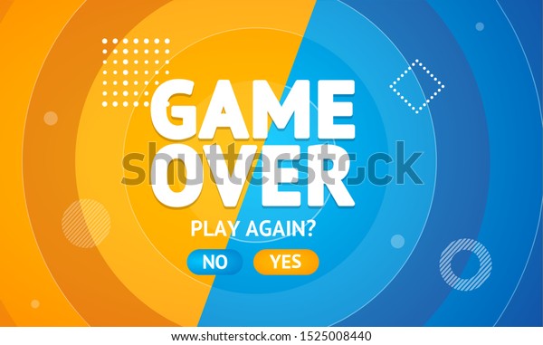 Game Over Play Again Concept Banner Stock Vector (Royalty Free) 1525008440
