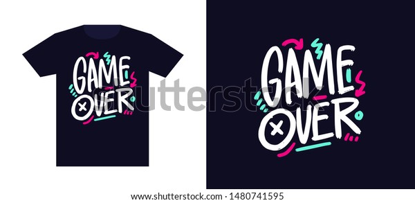 Game Over Print Tshirt Apparel Design Stock Vector (Royalty Free ...