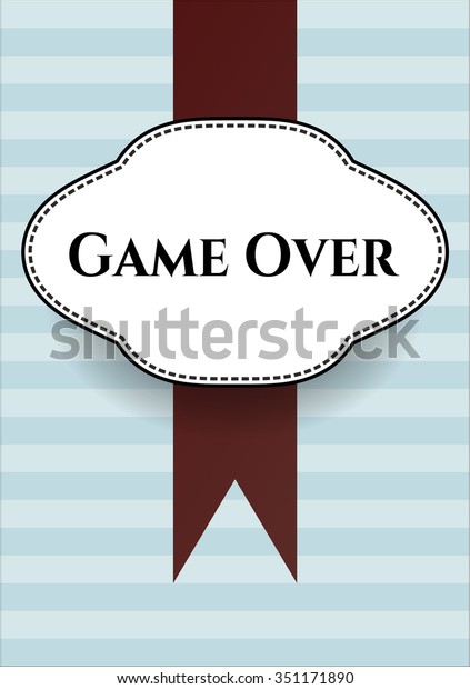 Game Over Retro Style Card Poster Stock Vector (Royalty Free) 351171890 ...