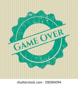 Game Over Rubber Grunge Texture Stamp Stock Vector (Royalty Free ...