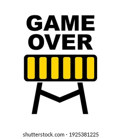 Game Over Sign On White Background Stock Vector (Royalty Free ...
