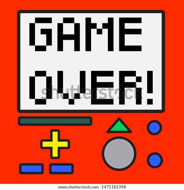 Game Over Slogan Print Vector Stock Vector (Royalty Free) 1471182398 ...