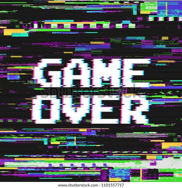 Game Over Text On Video Game Stock Vector (Royalty Free) 1101557717