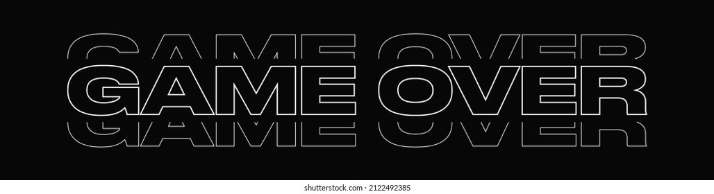 Game Over Typographic Banner Game Over Stock Vector (Royalty Free ...