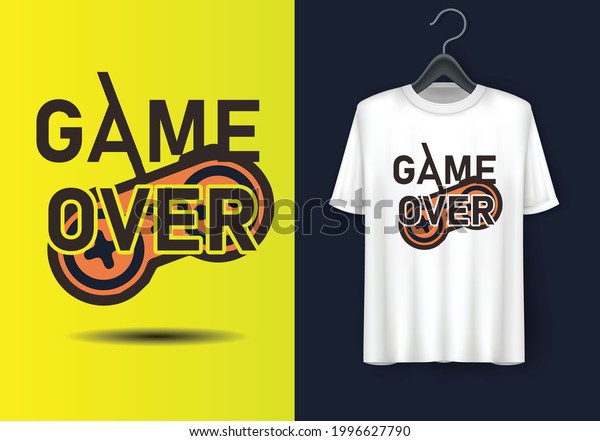 Game Over Typography Tshirt Design Vector Stock Vector (Royalty Free ...