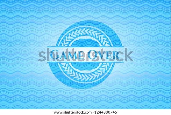 Game Over Water Concept Emblem Background Stock Vector (Royalty Free ...