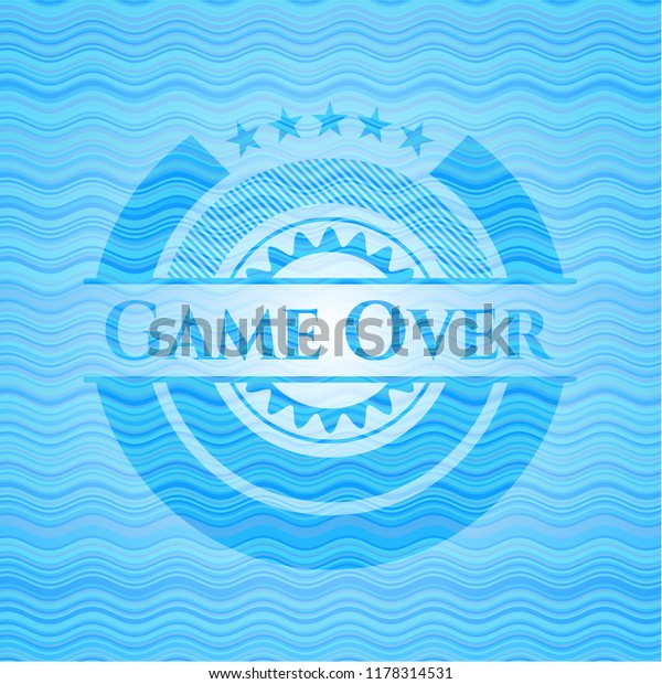 Game Over Water Wave Emblem Background Stock Vector (Royalty Free ...