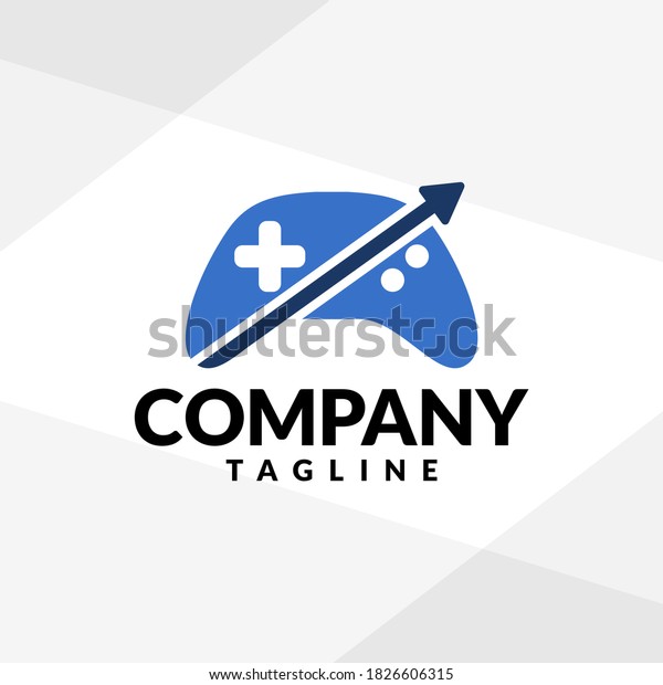 Game Pad Moving Arrow Gaming Logo Stock Vector (Royalty Free ...