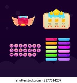 Game Set Gui Pop Reward Shop Stock Vector (Royalty Free) 2177614239 ...