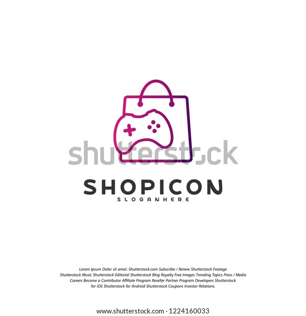 Game Shop Logo Template Design Vector Stock Vector (Royalty Free ...
