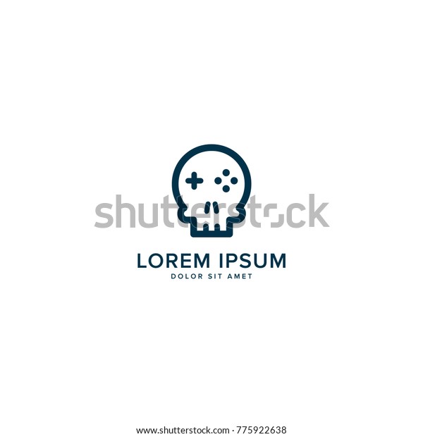 Game Skull Logo Stock Vector (Royalty Free) 775922638