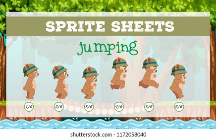 Game Sprite Actions Jumping Illustration Stock Vector (Royalty Free ...