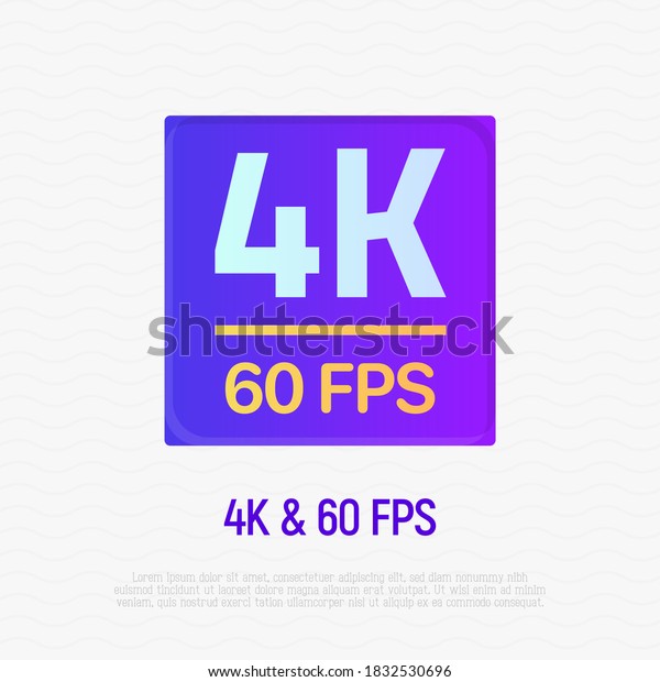 Game Streaming 4k Resolution 60 Fps Stock Vector (Royalty Free ...