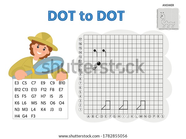 Game Tasks Kids Draw Points By Stock Vector (Royalty Free) 1782855056 ...
