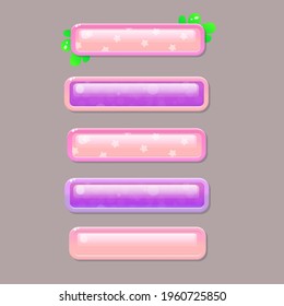 Game Ui Bars Cartoon Cute Buttons Stock Vector (Royalty Free ...