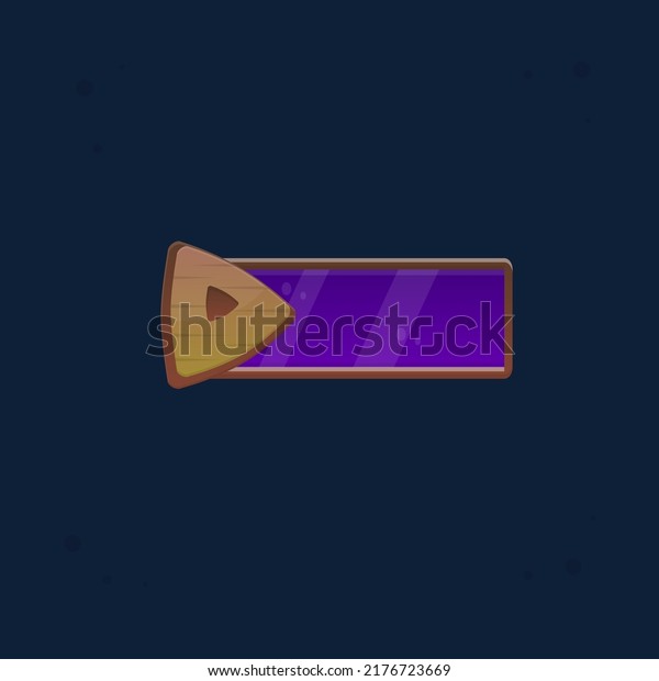 Game UI Brown Wood Play Button 스톡 벡터(로열티 프리) 2176723669 | Shutterstock