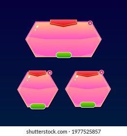 Game Ui Gui Set Polygonal Pink Stock Vector (Royalty Free) 1977525857 ...