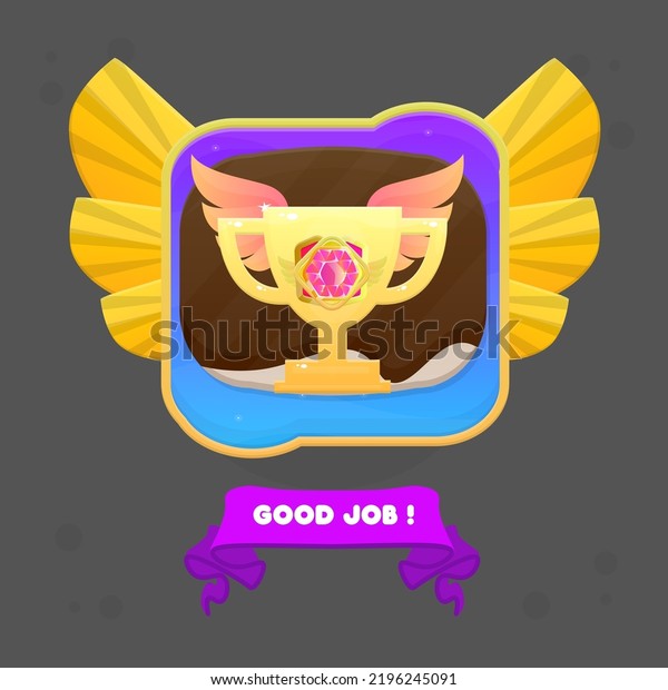 Game Ui Pop Good Job Badge Stock Vector (Royalty Free) 2196245091 ...