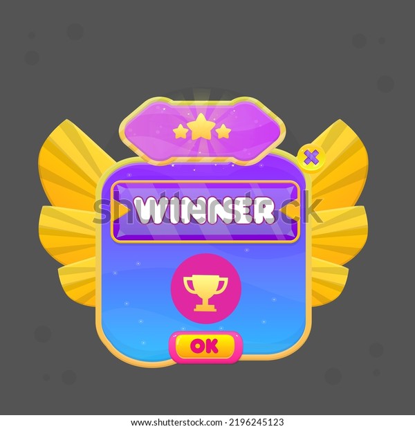 Game Ui Pop Reward Winner Stars Stock Vector (Royalty Free) 2196245123 ...