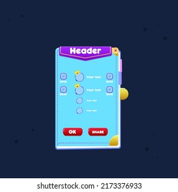 Game Ui Pop Window Rating Chart Stock Vector (Royalty Free) 2173376933 ...