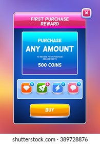 Vektor Stok Game Ui Bonus Items Screen Vector (Tanpa Royalti) 261588965 ...