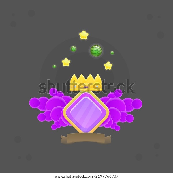 Game Ui Reward Winner Badge Pop Stock Vector (Royalty Free) 2197966907 ...