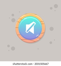 Game Ui Sound Off Button Beige Stock Vector (Royalty Free) 2031505667 ...