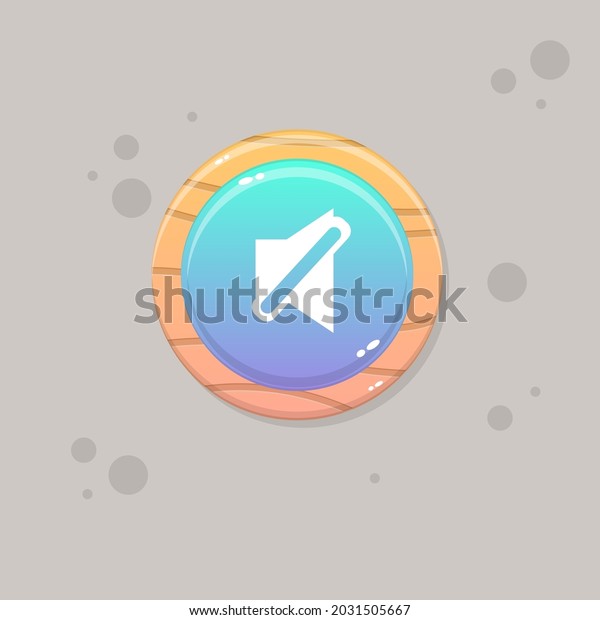 Game Ui Sound Off Button Beige Stock Vector (Royalty Free) 2031505667 ...