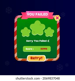 Game Ui You Failed Pop Window Stock Vector (Royalty Free) 2069837048 ...